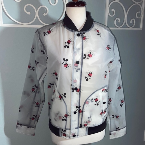Disney | Jackets & Coats | Like New Disney Mickey Mouse Rain Jacket ...